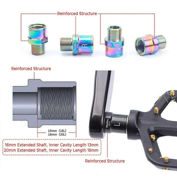 Bike Pedal Extender Cycle Pedals Adapters Bike Pedal Extension Shaft ...