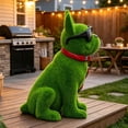 AOOOWER Unique Flocking Resins Dog Sculpture Suitable For Indoor ...