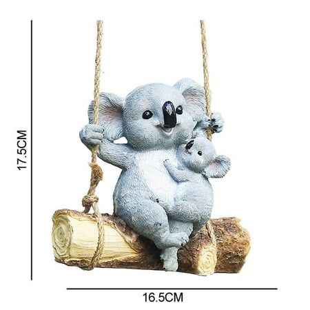 Hanging Resin Koala Outdoor Yard Hanging Ornament Waterproof Simulation ...