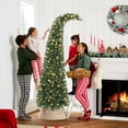 7 ft Prelit Christmas Tree, Whimsical Xmas Tree Slim High Mountain Fir ...