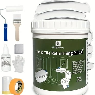 Black Ceramic Tile Refinishing Kit 64Oz - Covers 100-120sq.ft, Easy-to ...