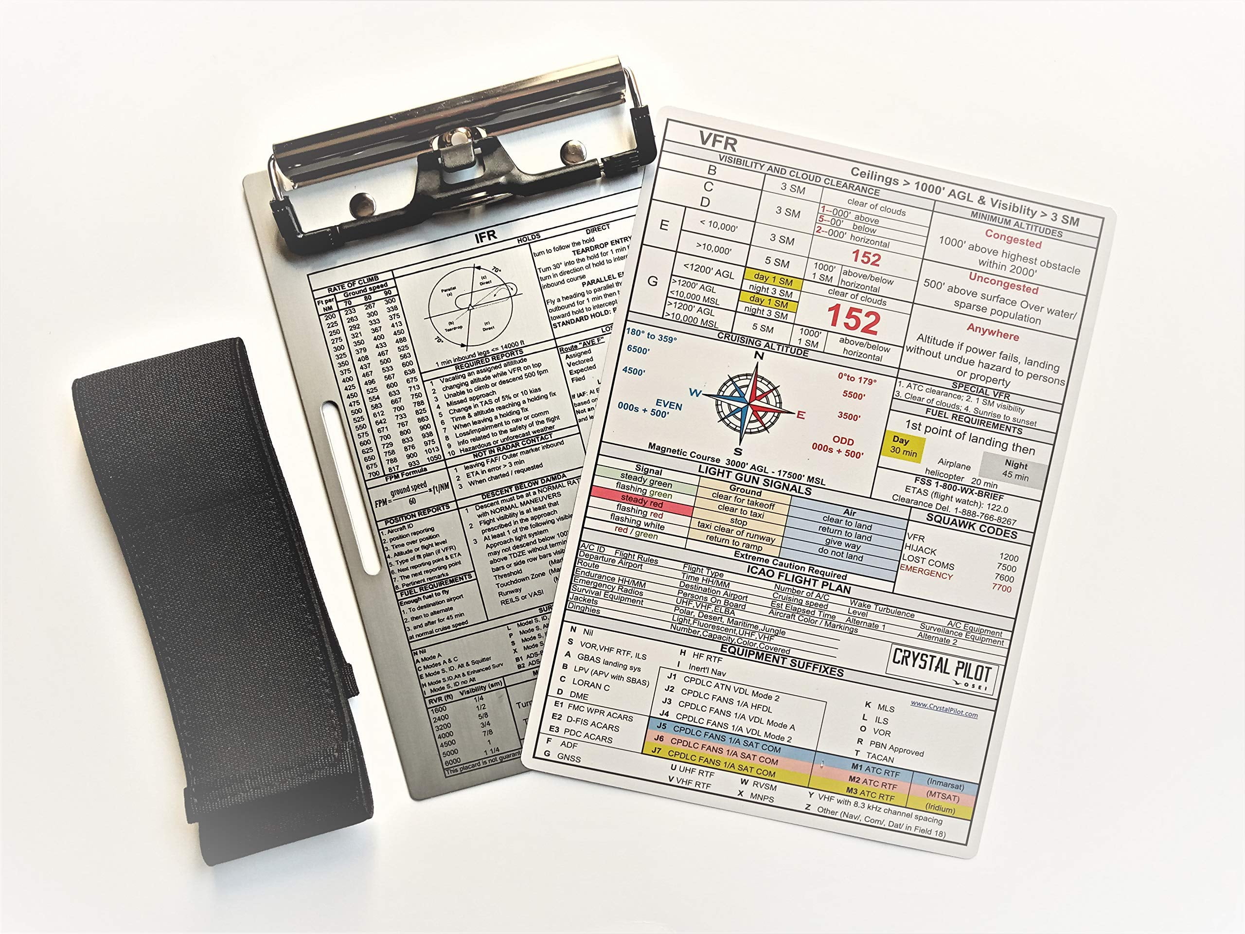 Pilot Bookmark Crystal Pilot IFR Kneeboard - Aviation Kneeboard With ...