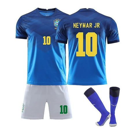 Neymar 10# Brazil Away 2022-2023 New Season Soccer T-shirts Jersey Set ...