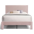 Furniture of America Dina Upholstered Mattress Ready Velvet Pink Full ...