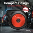 ReelWorks Air Hose Reel - Retractable 3/8" x 50' with 3' Lead-In Hose ...