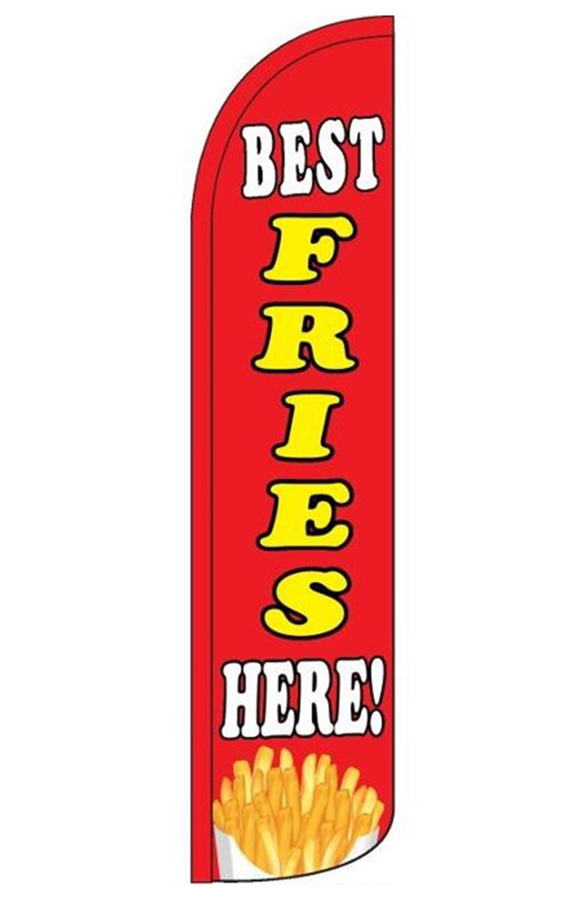 Best Fries Here Windless flag Without Pole Advertisement /Business ...