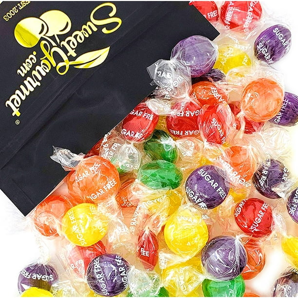 SweetGourmet Sugar Free Assorted Fruit Disks | Bulk Hard Candy | 2 ...
