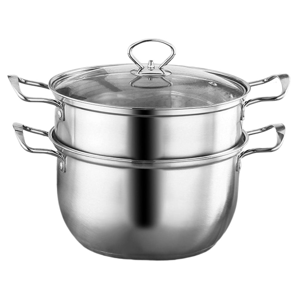 Runrotoo Cooking Pot For Family Use Stainless Steel Steamer Pot 1set 9.8x7.5x6.5in