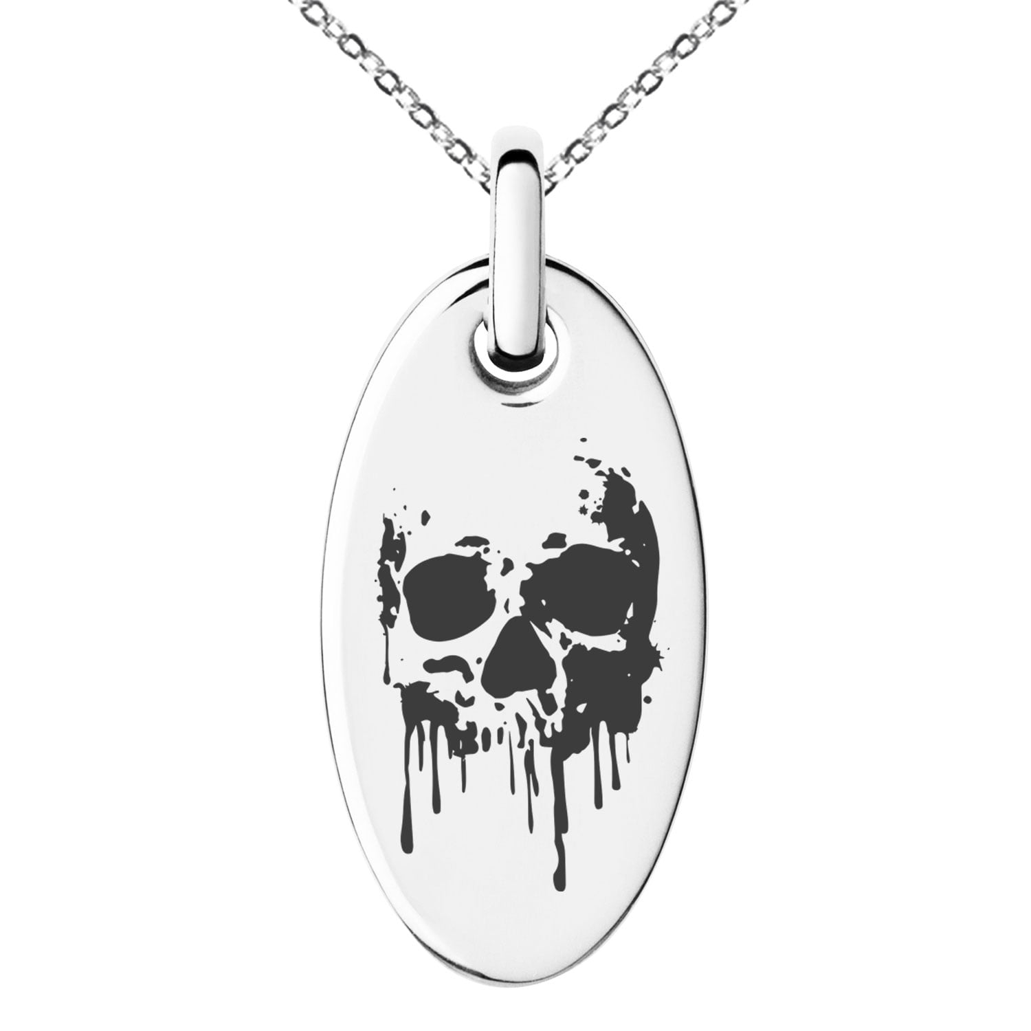 Stainless Steel Hades Greek God of Underworld Engraved Small Oval Charm ...