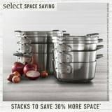 Calphalon Select 10pc Space Saving Stackable Stainless Steel Cookware ...