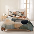 Full Quilt Bedding Set Gradient Color Block Stone Fluid Breathable ...