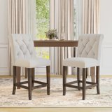 Furniture of America Sheila Rustic Chenille Counter Height Chair (Set ...