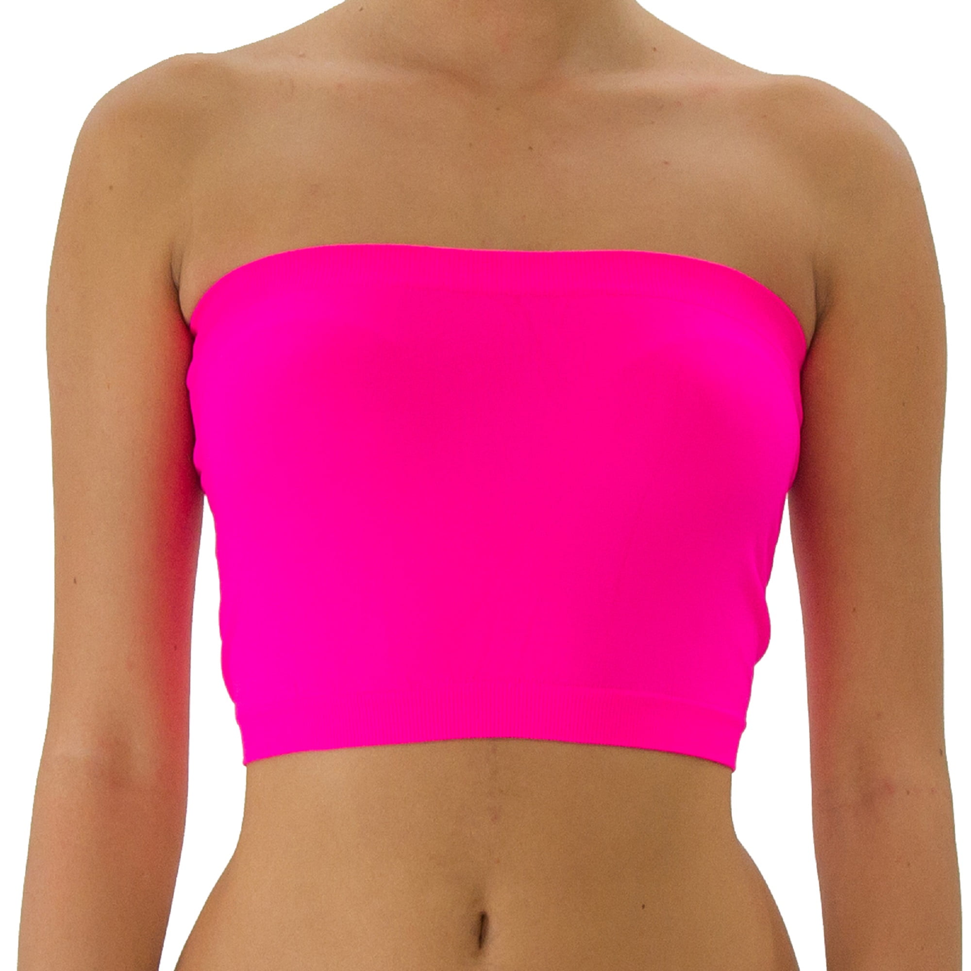 Td Collections Womens Basic Stretch Layer Seamless Tube Bra Bandeau