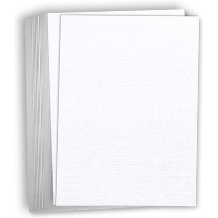 Hamilco White Resume Linen Textured Cardstock Paper – 8 1/2 x 11" Blank ...