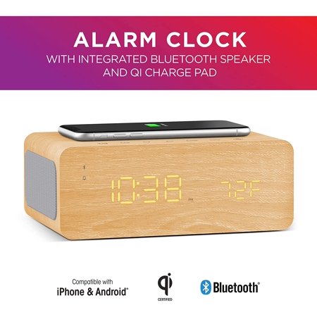 ION Audio Charge Time | 20W Bluetooth Speaker and Alarm Clock with Qi ...