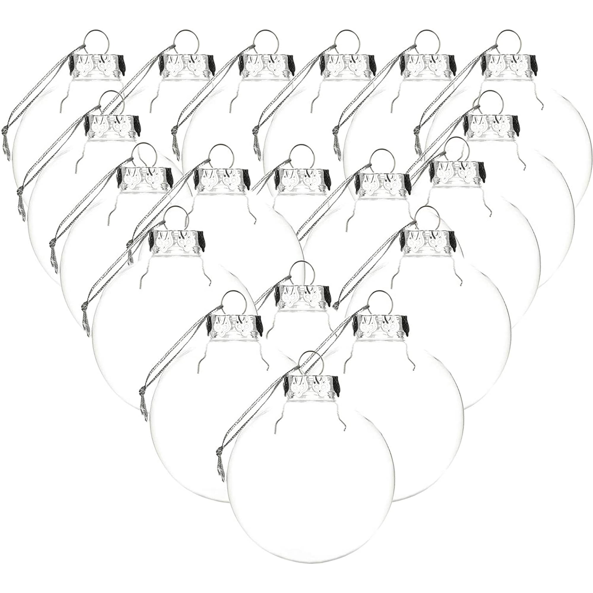 Click here for Geecy 24 Pack Clear Plastic Ball Ornaments christm... prices