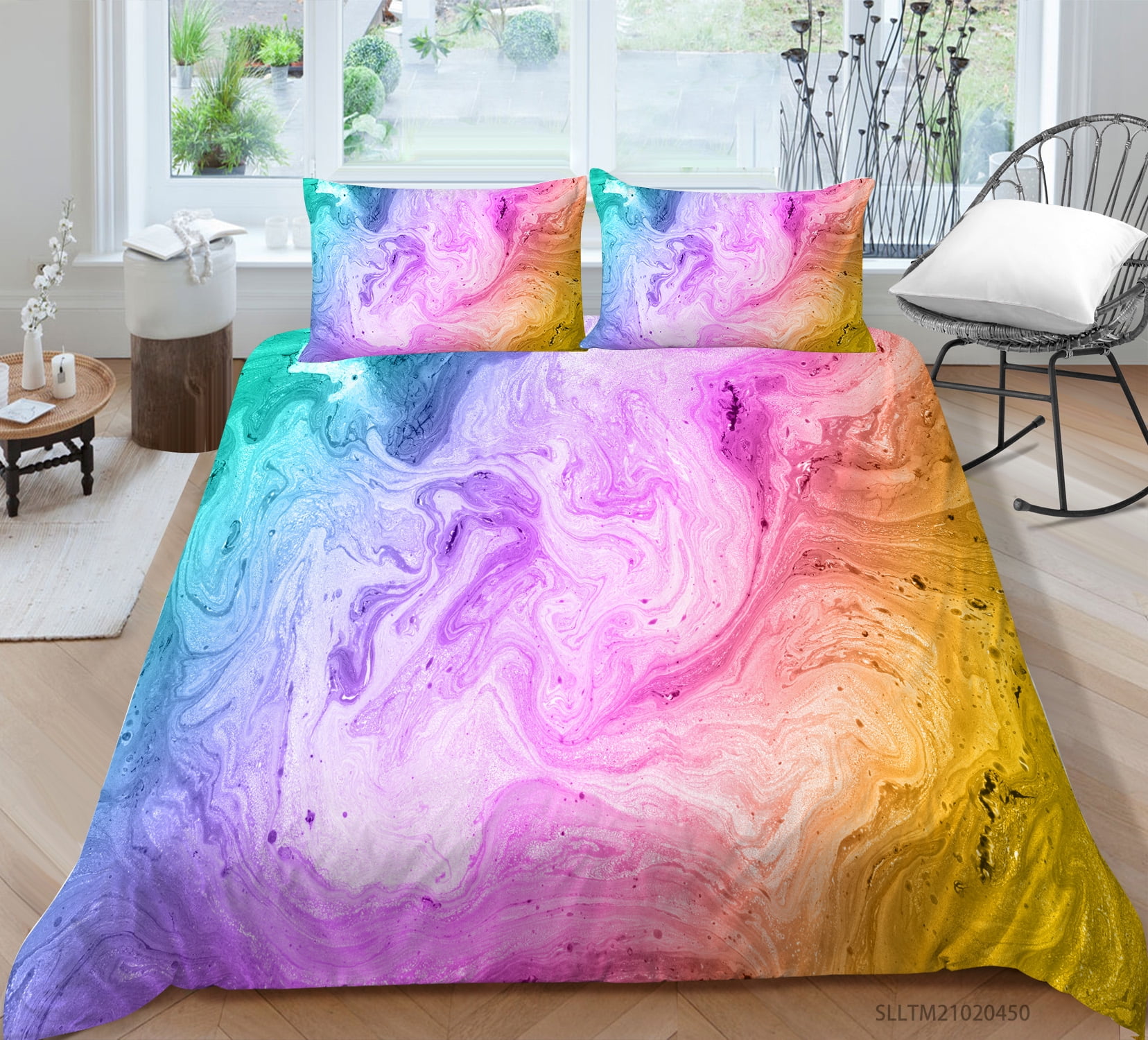 Wenjialing Fashionable 3d Abstract Printing Duvet Cover Set Highend