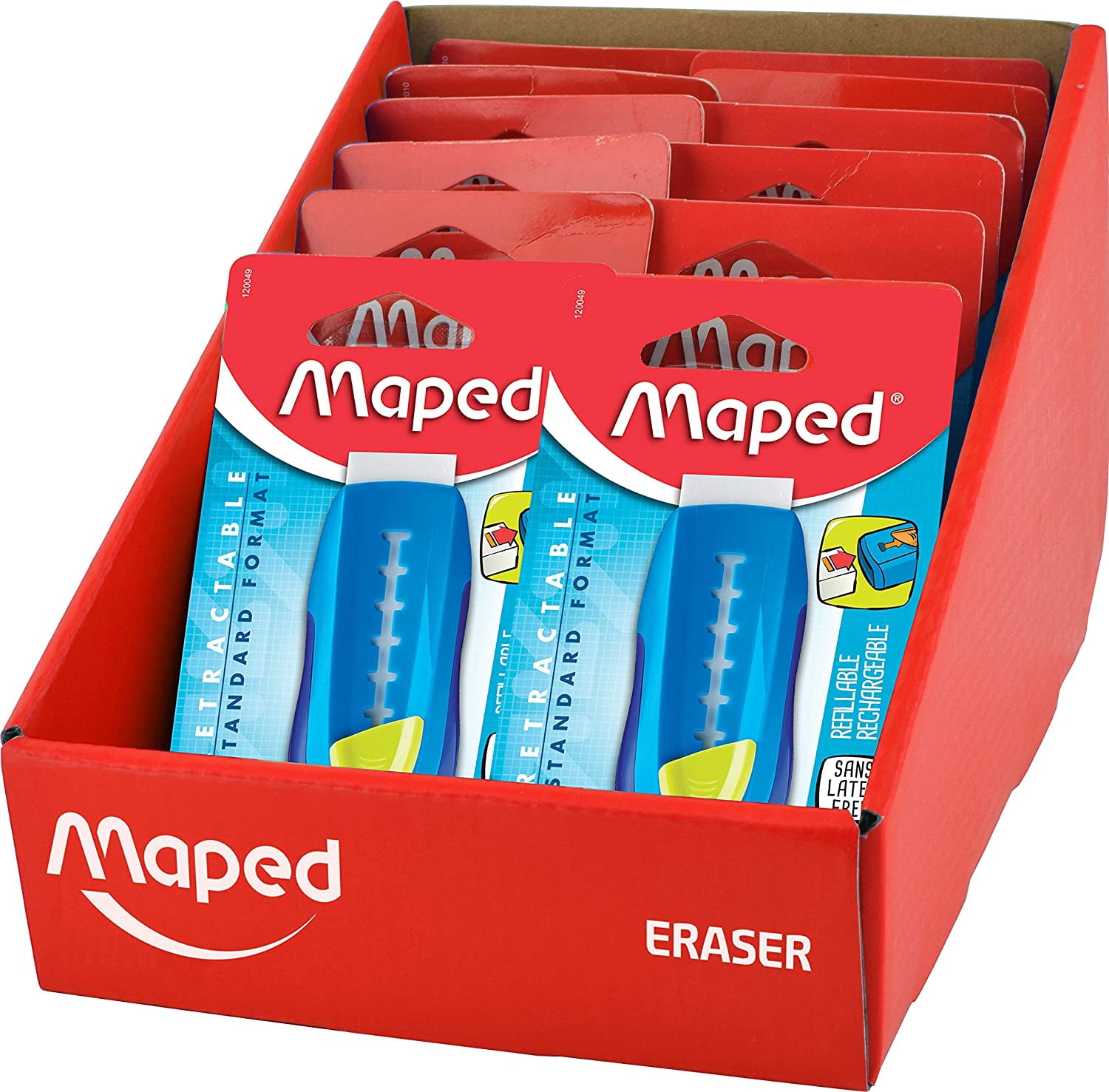Maped Universal Retractable Eraser PDQ Display x16 (120031) | Walmart ...