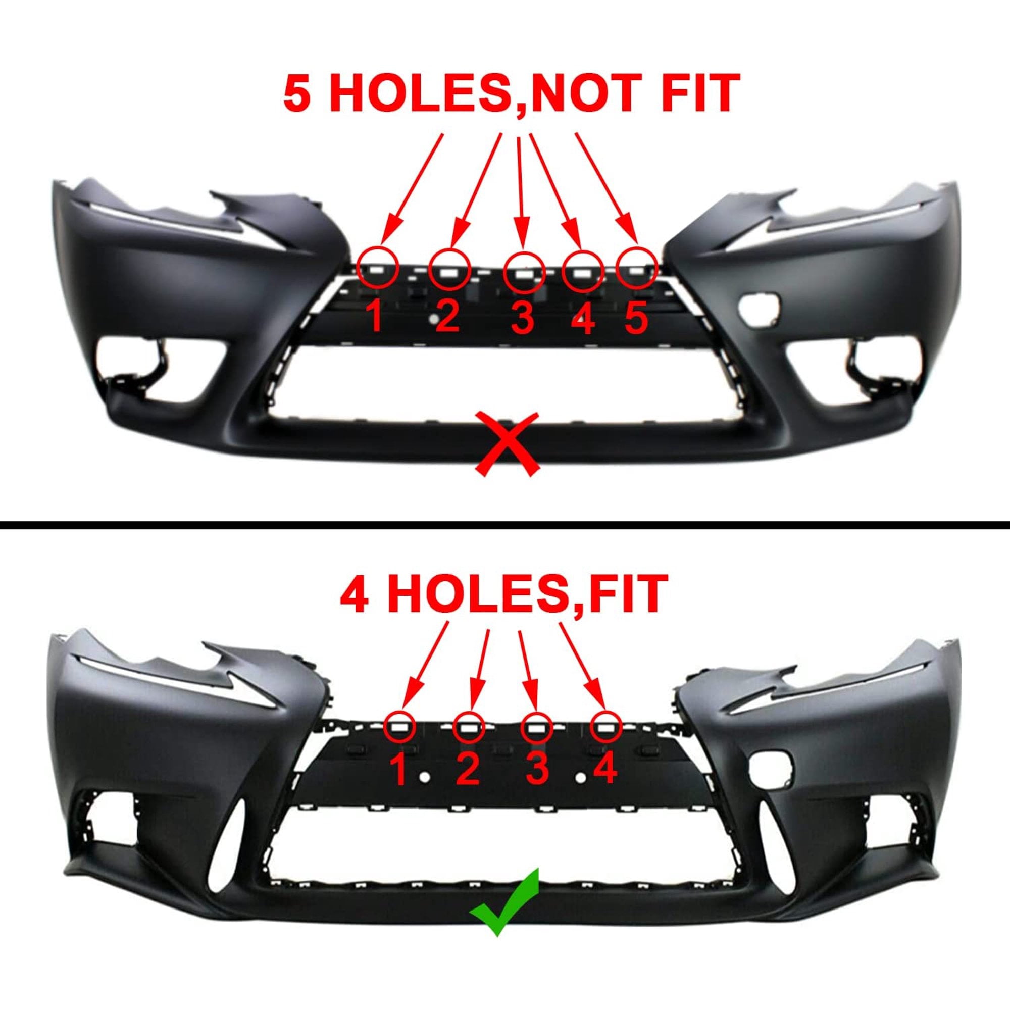 Buy KOJEM Front Lower Bumper Grille Grill for 14 15 16 Lexus IS200t ...