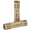 Coin-Tainer Preformed Tubular Coin Wrappers, Dimes, $5, 1000 Wrappers ...