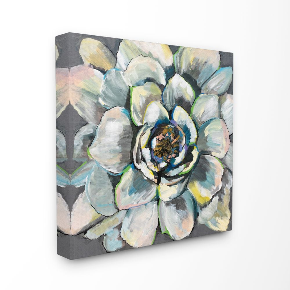 Stupell Industries Flower Bloom Neutral White Yellow Blue Petal ... Stupell Industries Flower Bloom Neutral White Yellow Blue Petal ...