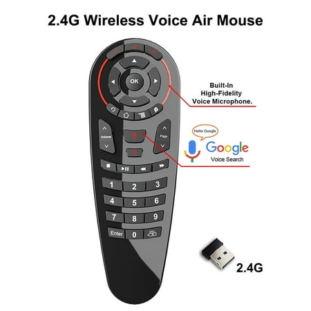 Comaie G30 Voice Air Mouse Remote Gyroscope Wireless Voice Control 2.4G ...