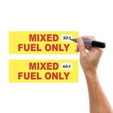 Mixed Fuel Only Sticker - Fuel Identification Label by Fuel Sticker ...