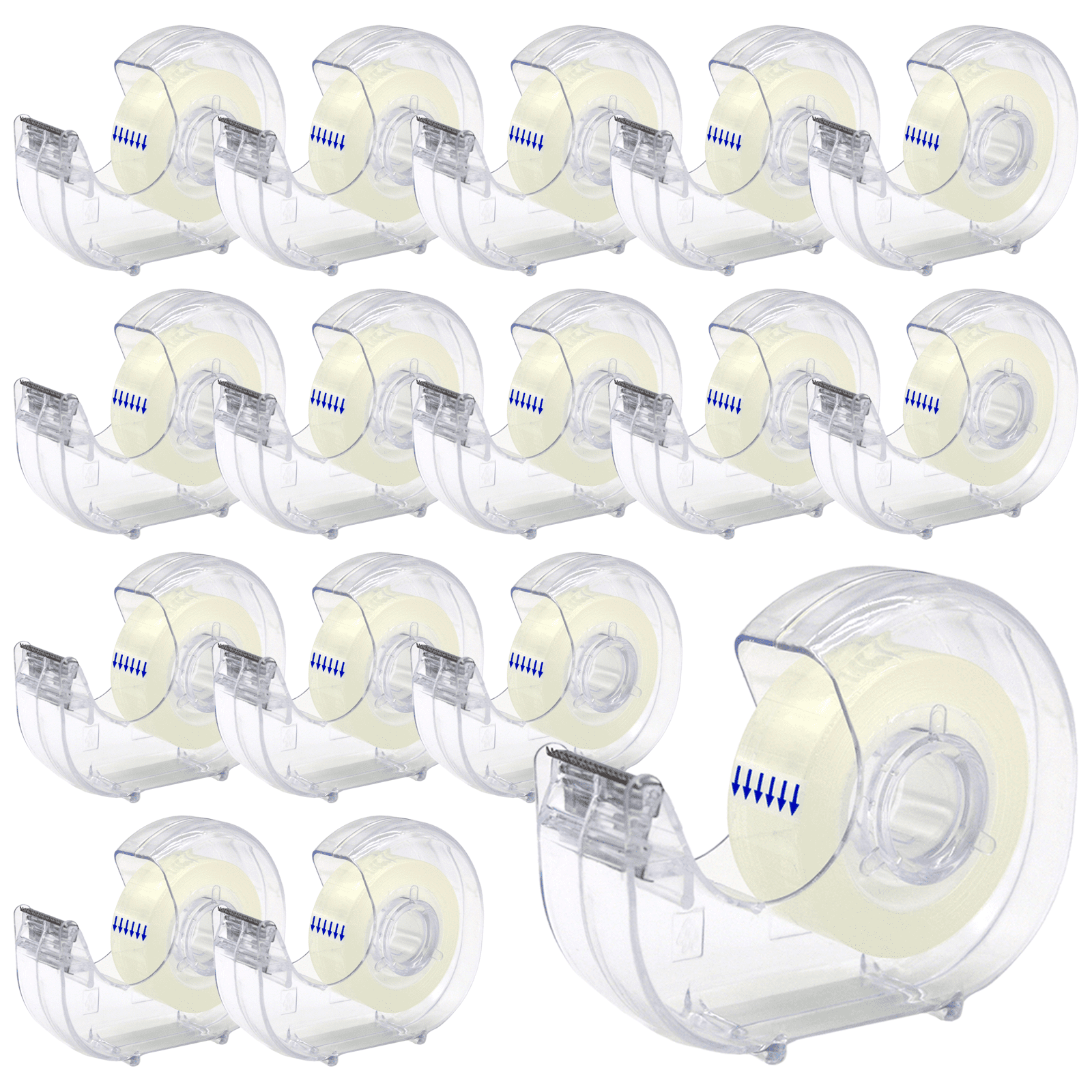 OWLKELA Clear Tapes and Refillable Dispensers 16 Pack, Transparent Tape ...