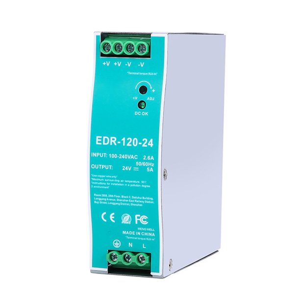 Edr-120-24 120W Single Output 24V Din Rail Switching Power Supply ...