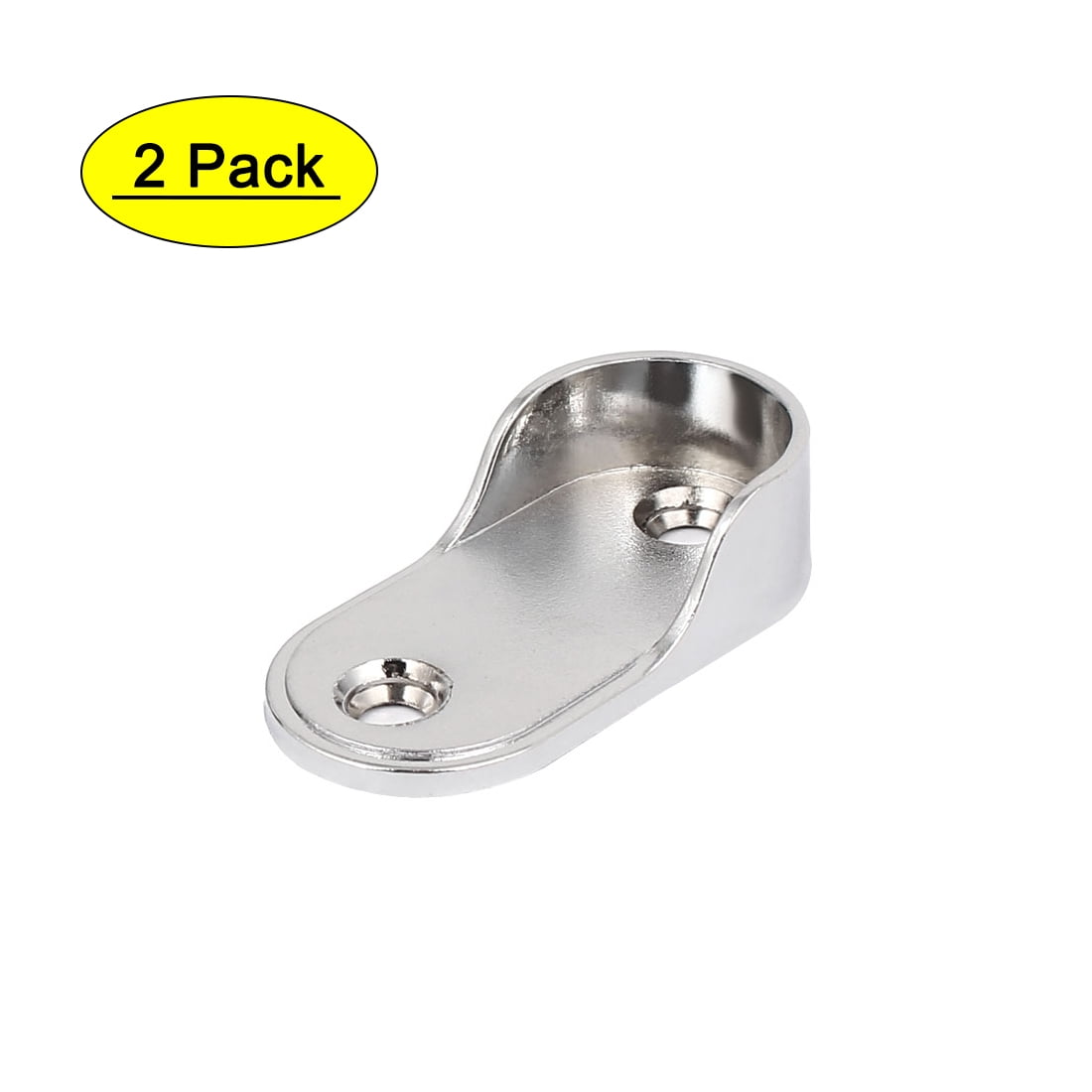 Wardrobe Rod End Support Bracket Holder Zinc Alloy 2pcs for 22mm Dia ...