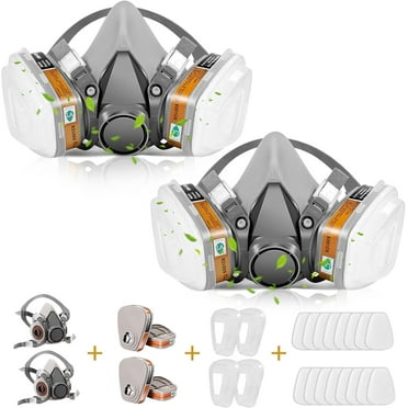 ST-100X Reusable Full Face Gas Mask with Vapor, Particulate Filtration ...