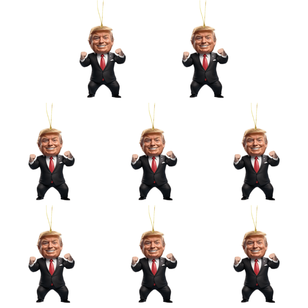 Patriótico Donald Trump 2024 Adorno Navideño Acrílico Dibujos Animados ...