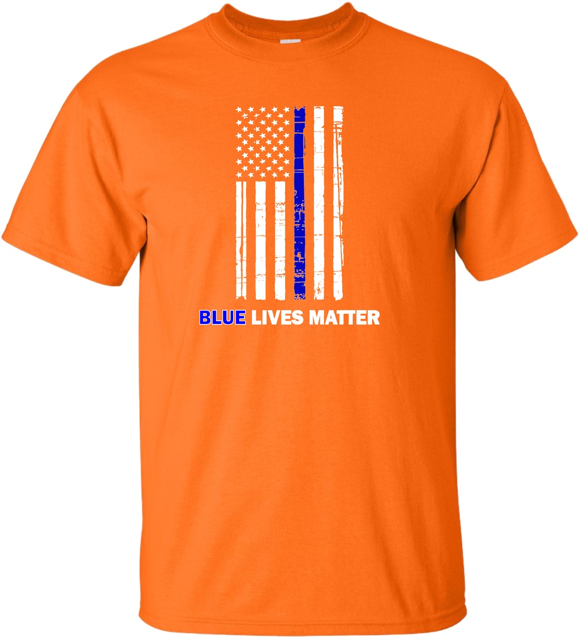 Adult Blue Lives Matter Thin Blue Line Support Police T-Shirt - Walmart.com