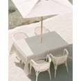 Beige Geometric Outdoor Tablecloth with Umbrella Hole, Brown Greek Key ...