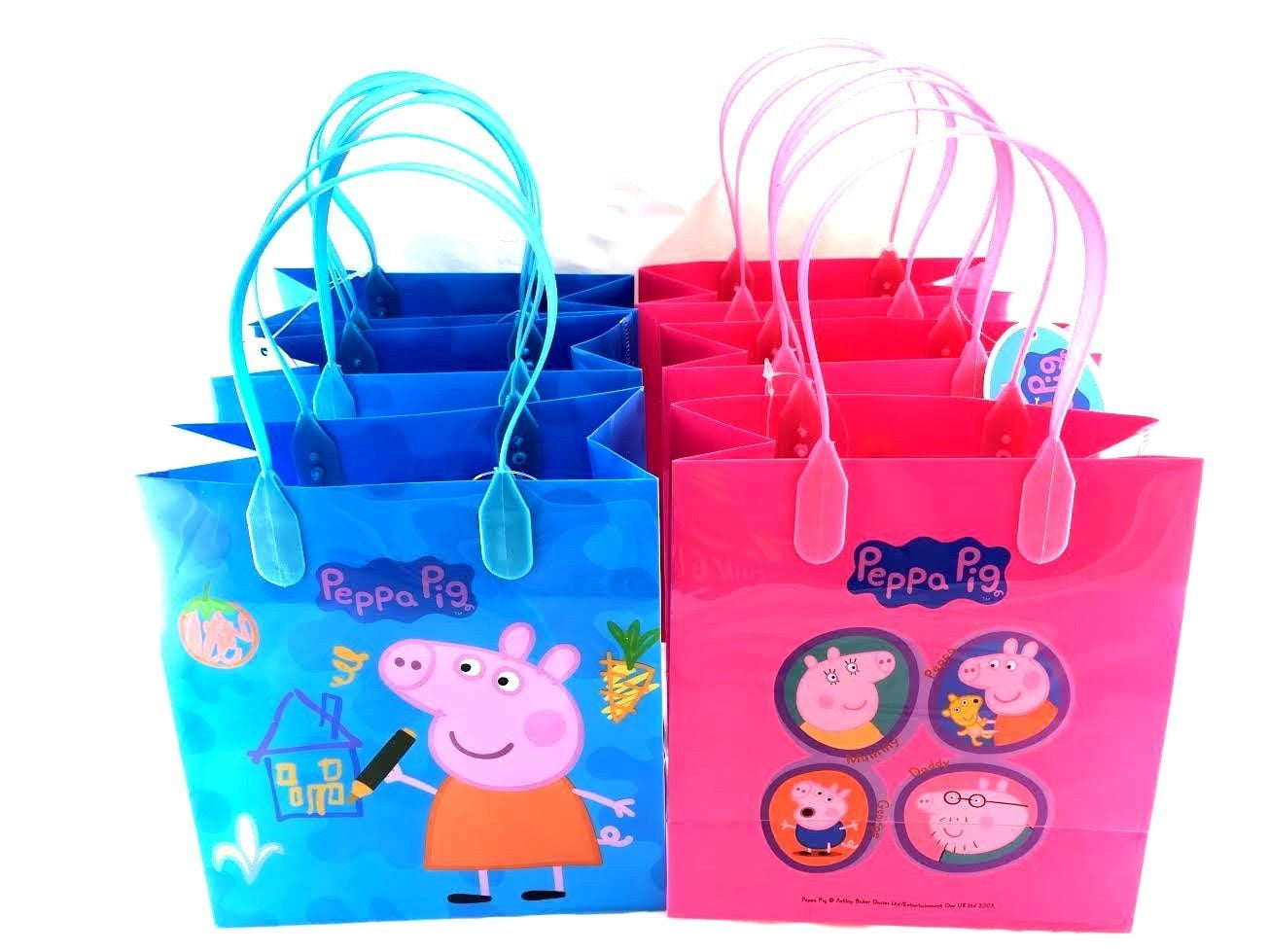 Peppa pig 12pcs Resuable Plastic Party Favors Goodie Gift Bags ... Peppa pig 12pcs Resuable Plastic Party Favors Goodie Gift Bags ...