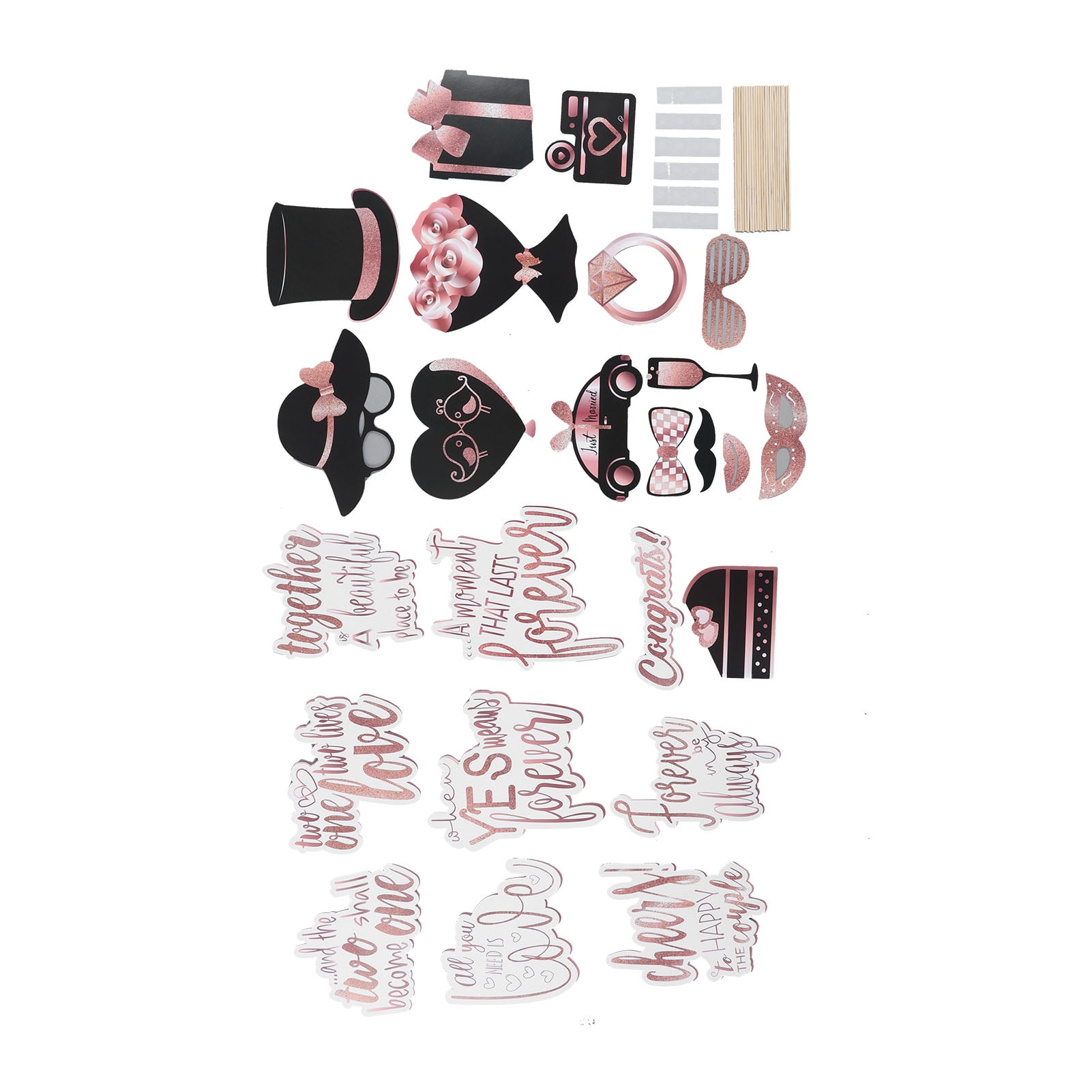 Buy Photobooth Props, Rich Patterns Party Photobooth Props Durable ...