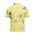 IYYVV Mens Polo Shirts Summer Print Short Sleeve Golf Shirt Casual ...