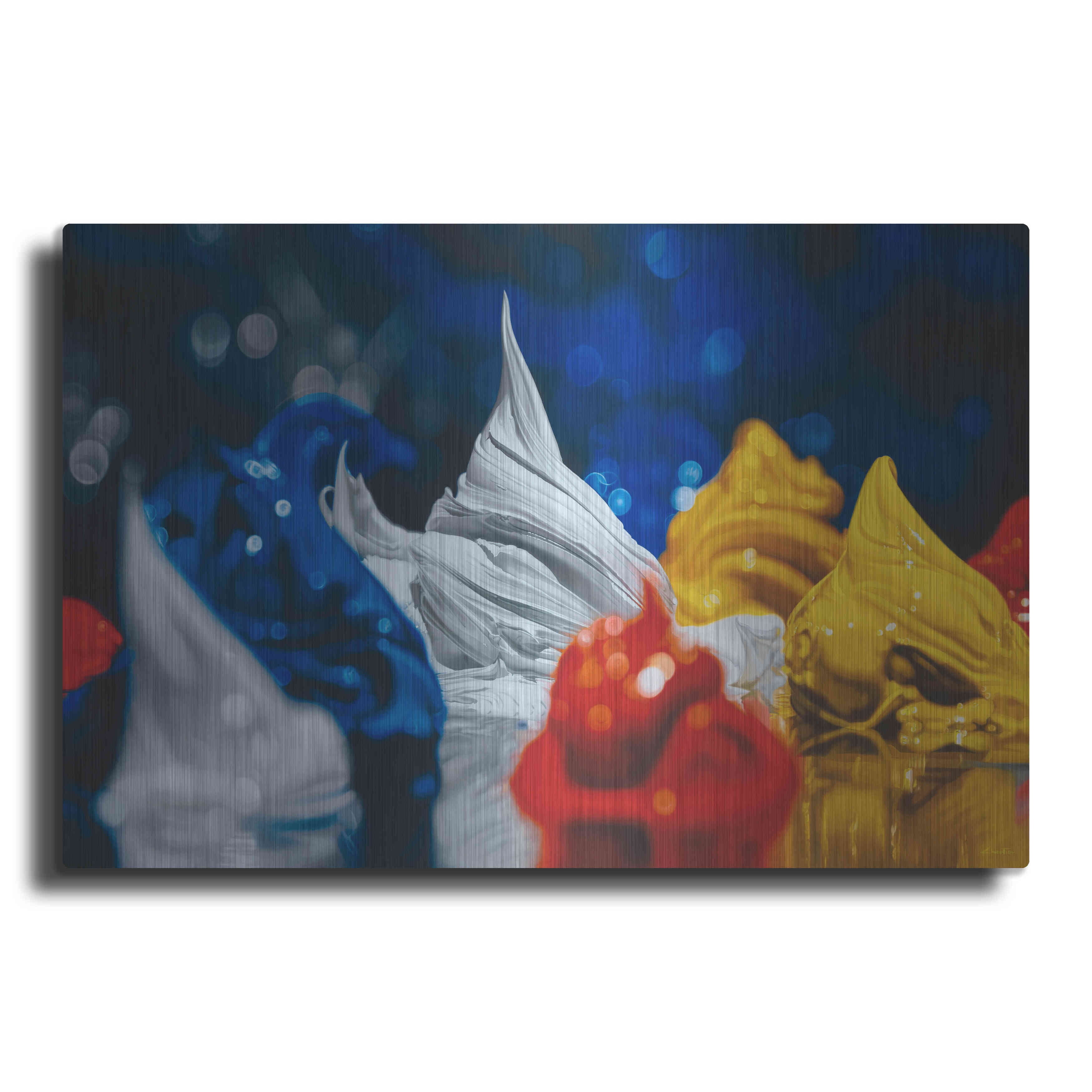 Luxe Metal Art 'Primary Color' by Francois Chartier, Metal Wall Art, 24 ...