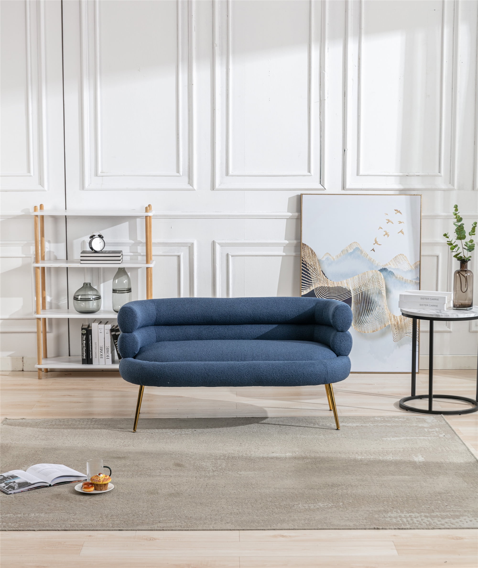 Accent Sofa, Modern Loveseat Sofa Leisure Barrel Club Sofa Comfy 2 ...