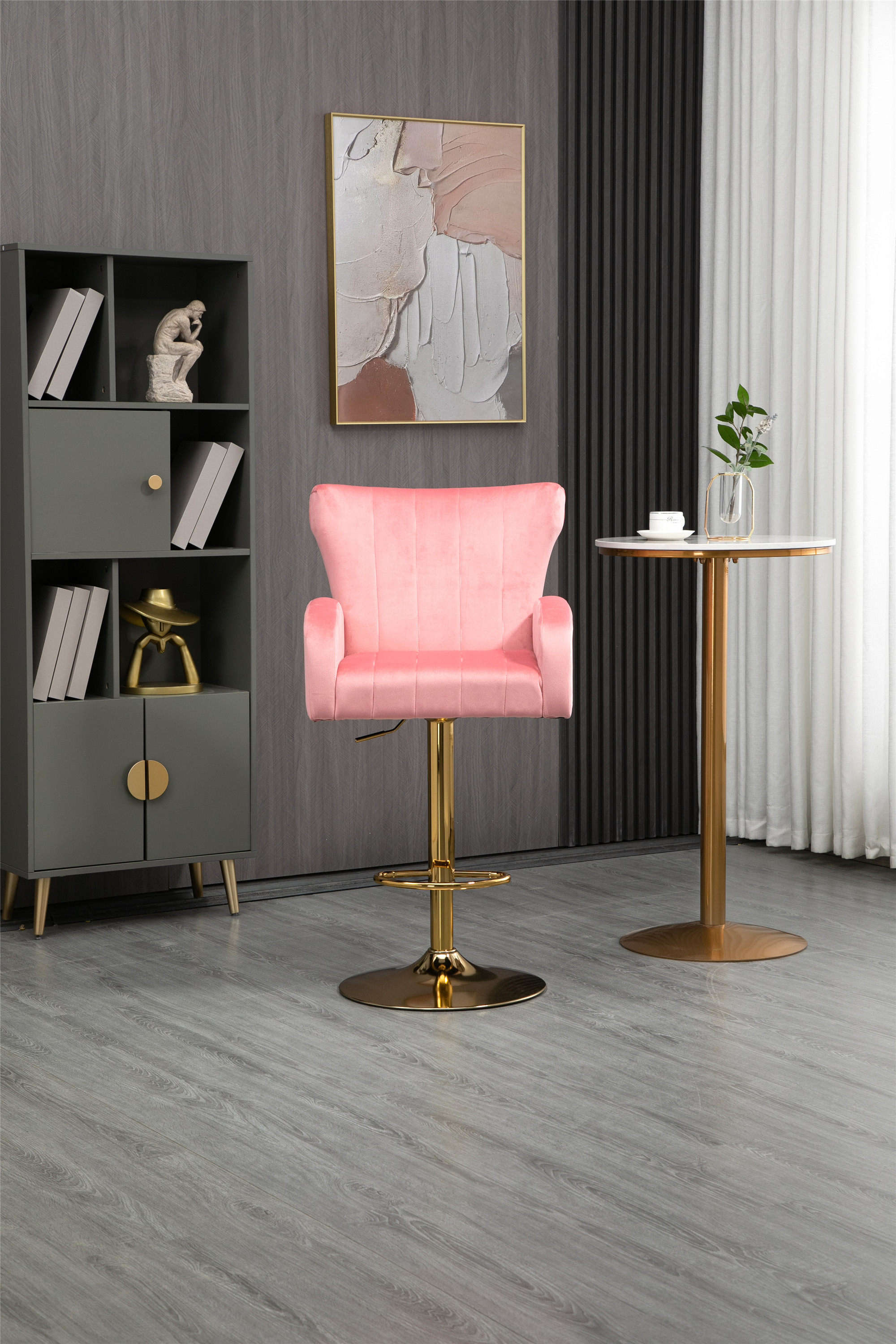 COOLMORE Bar Stools with Back and Footrest Counter Height Dining Chairs ...