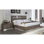 Glossy White King Bedroom Set 3Pcs Contemporary Made in Spain ESF Granada - Walmart.com