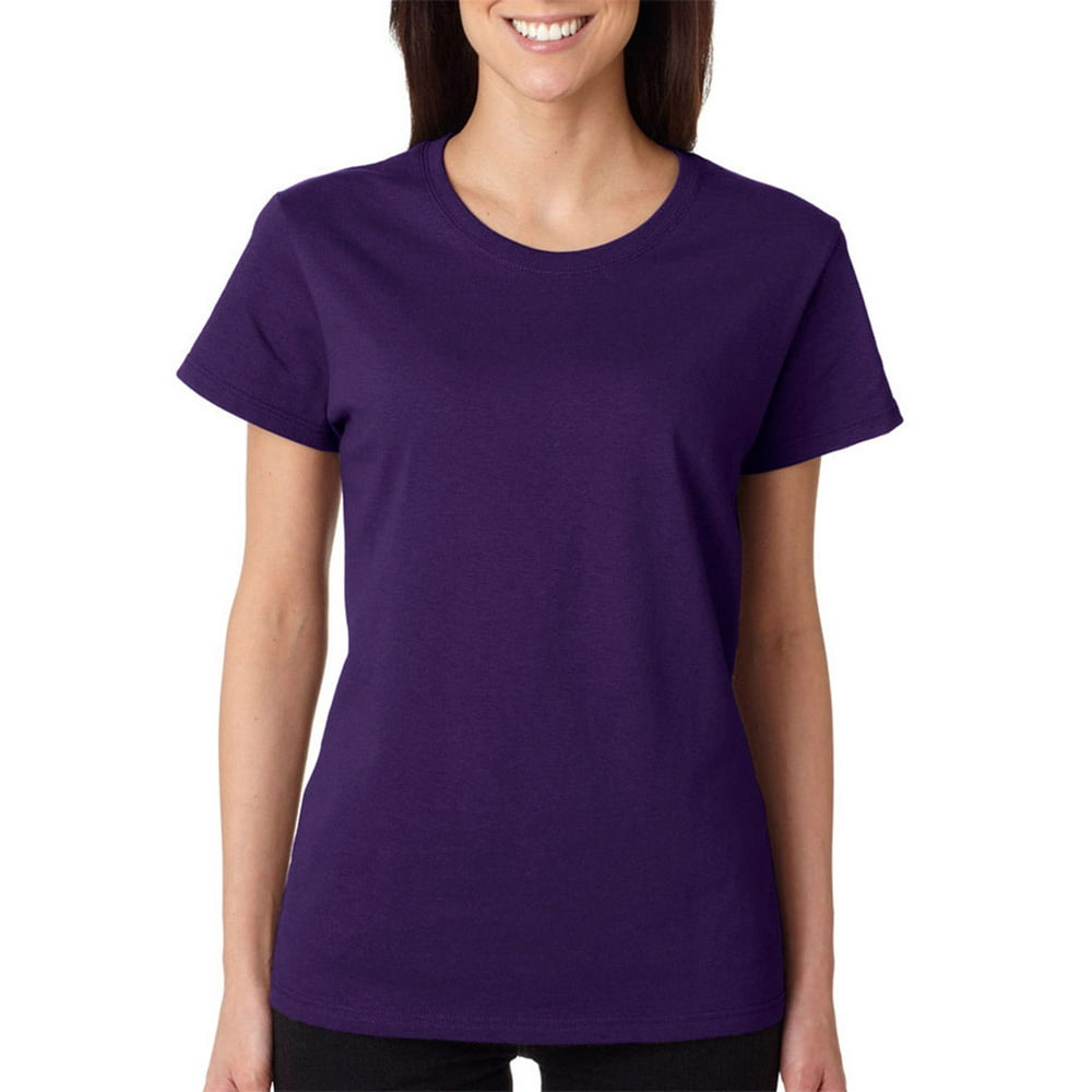 Gildan - Gildan 5000L Women's Cotton T-Shirt -Purple-2X-Large - Walmart ...