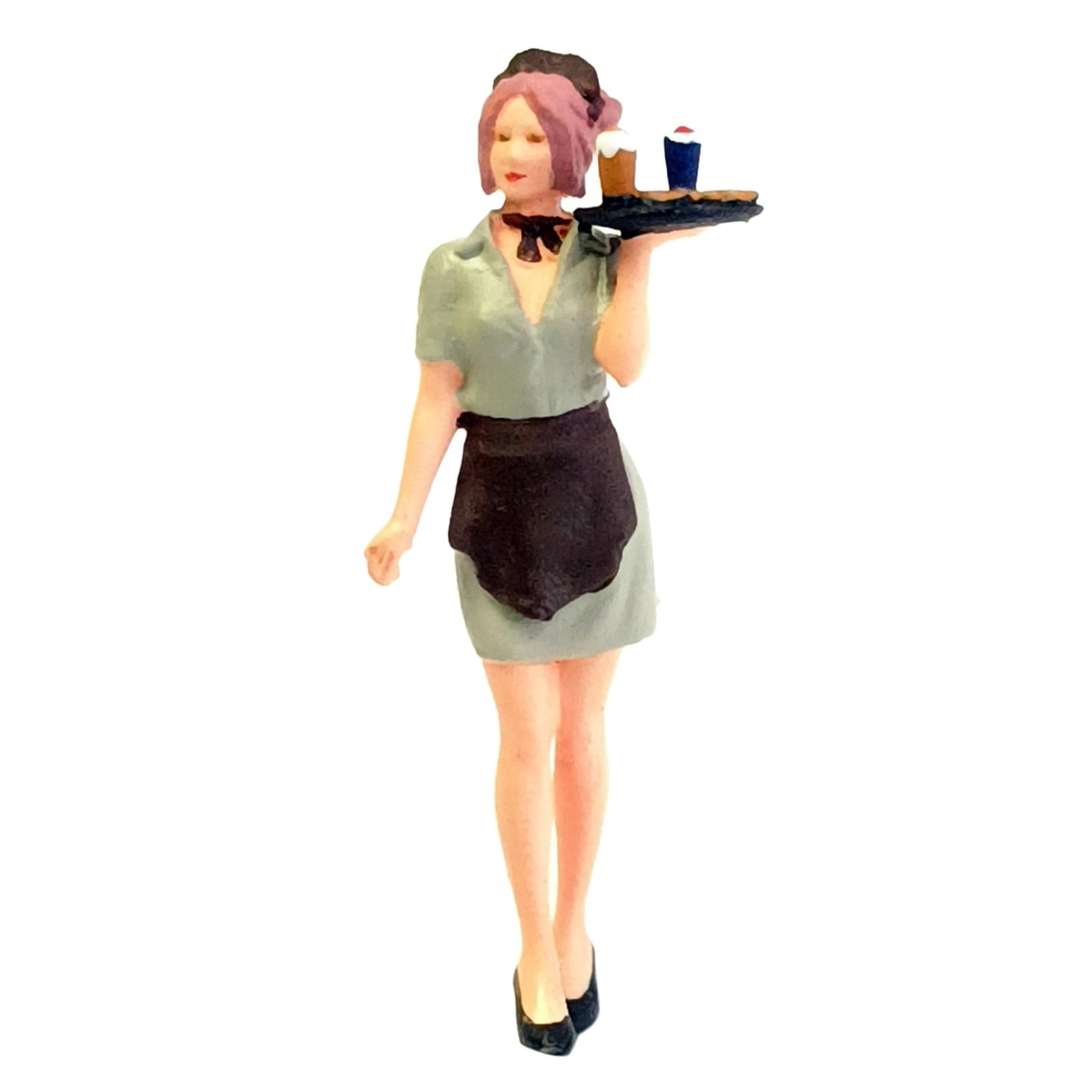 /Race Medal 1/64 Scale Painted Mini People Coffee /Waiter Waitress ...