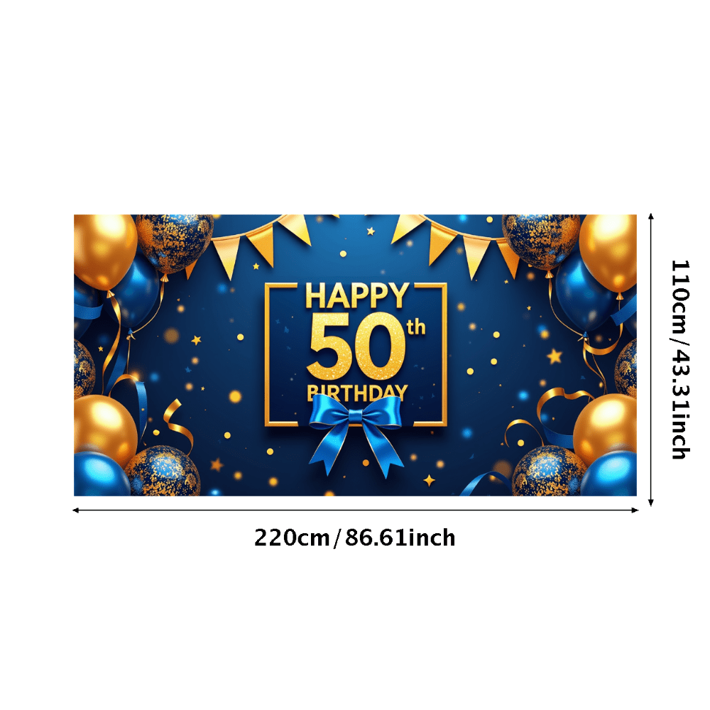 Click here for Yezdix Happy 50th Birthday Banner Backdrop With Ba... prices