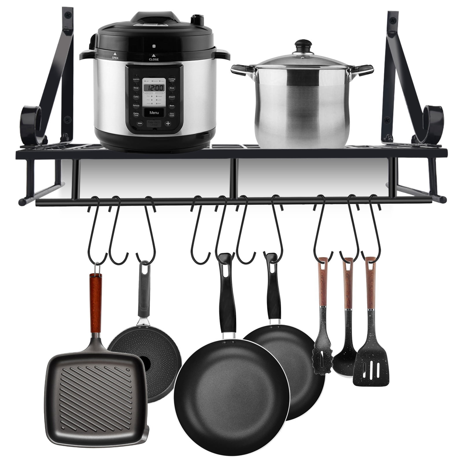 Click here for Amonsee Kitchen Pan Pot Rack Wall Mount Organizer... prices