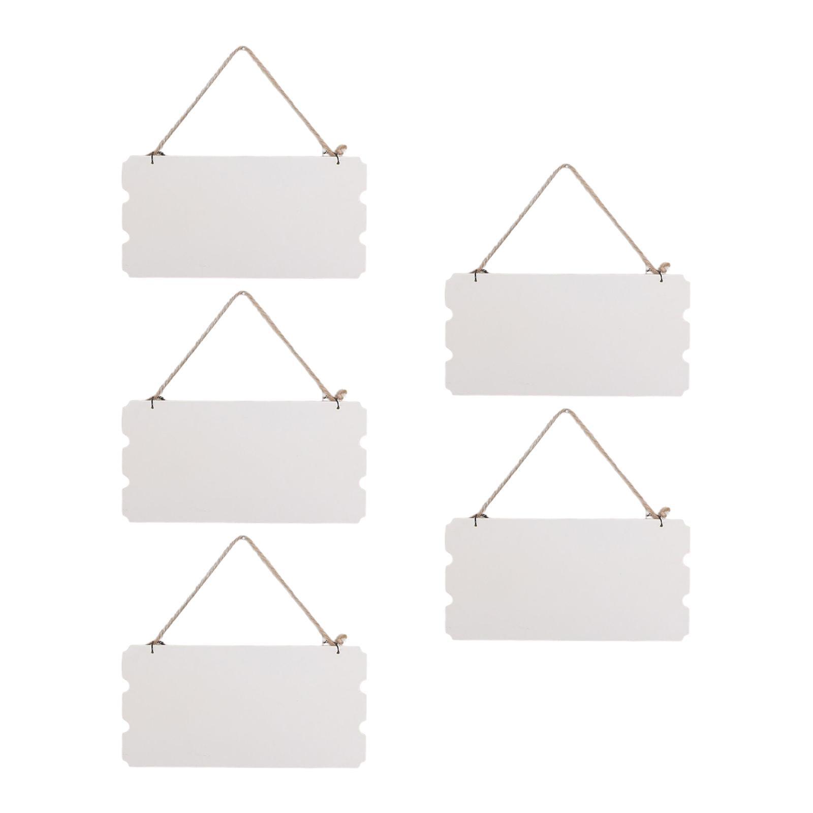 5 Pieces Unfinished Hanging , Wooden Slices Creative Banners Blank ...