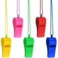 40 Pieces Plastic Whistles with Lanyards for Party Sports, 5 Colors ...