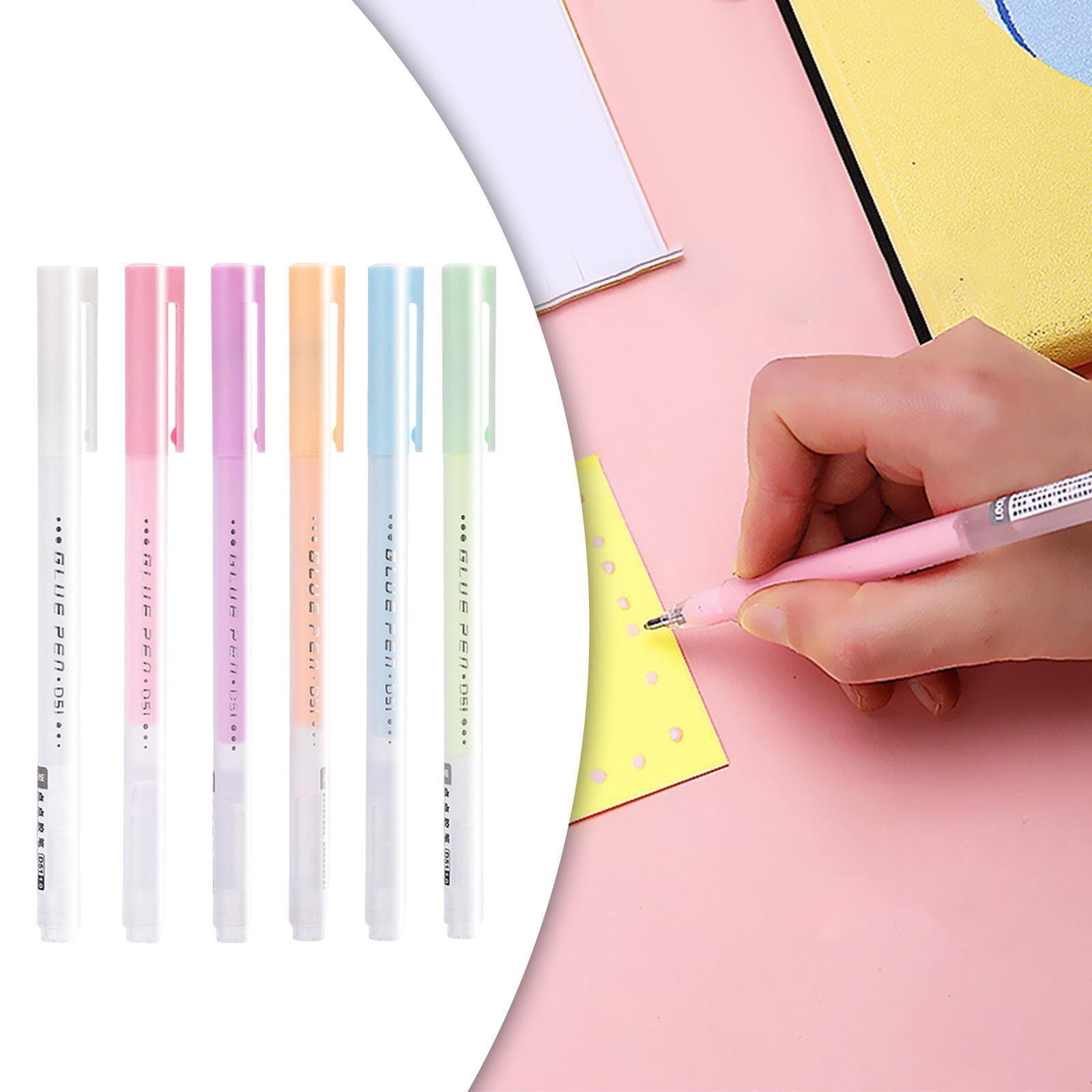 6 Pieces Dot Press Pen DIY Diary Accs Draw Smooth Colorful Creative ...