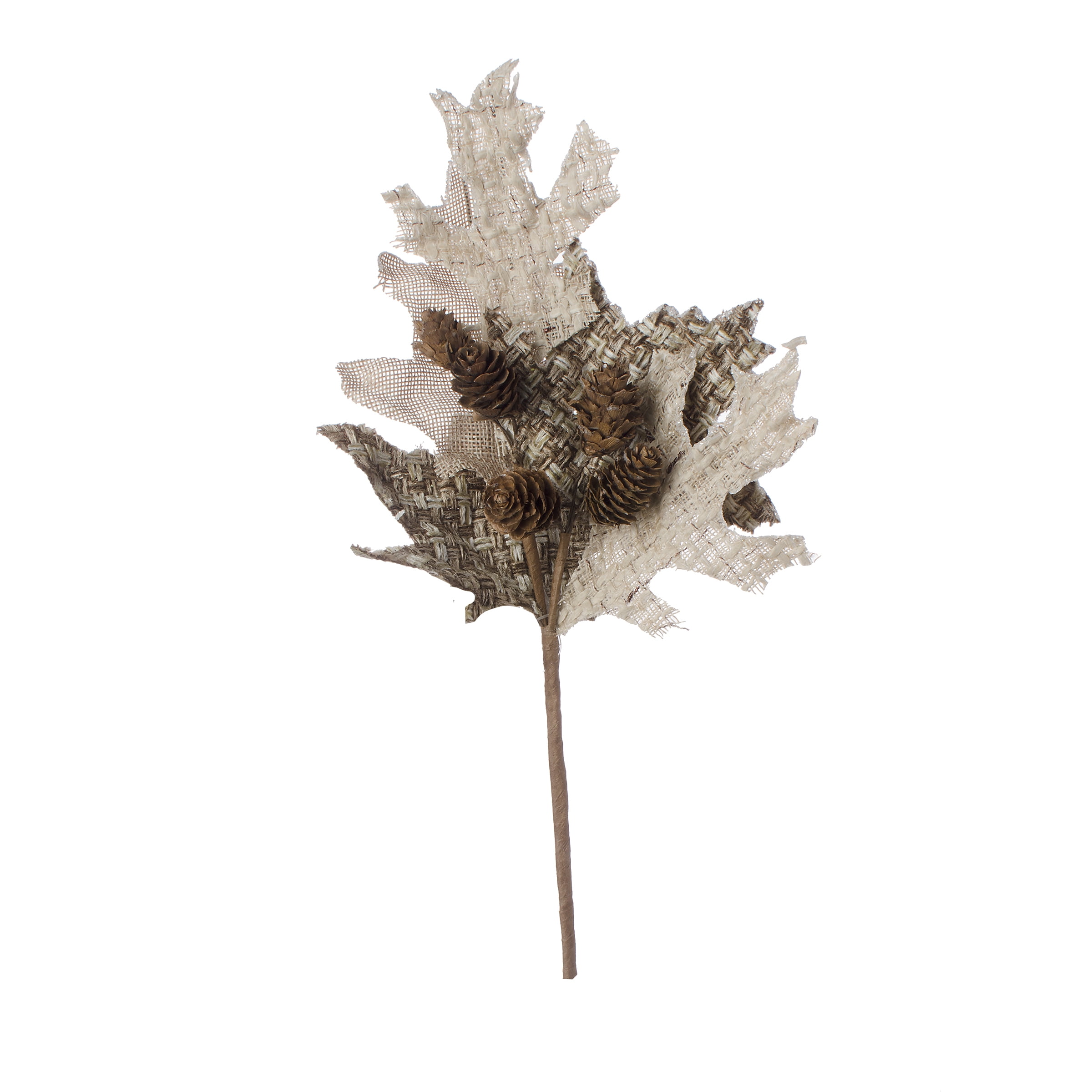 Darice Fall Floral Artificial Fall Pick with Leaves and Pine Cones ...