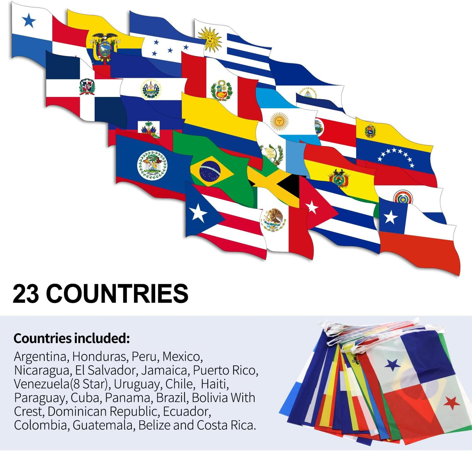Latin American Flags Banner